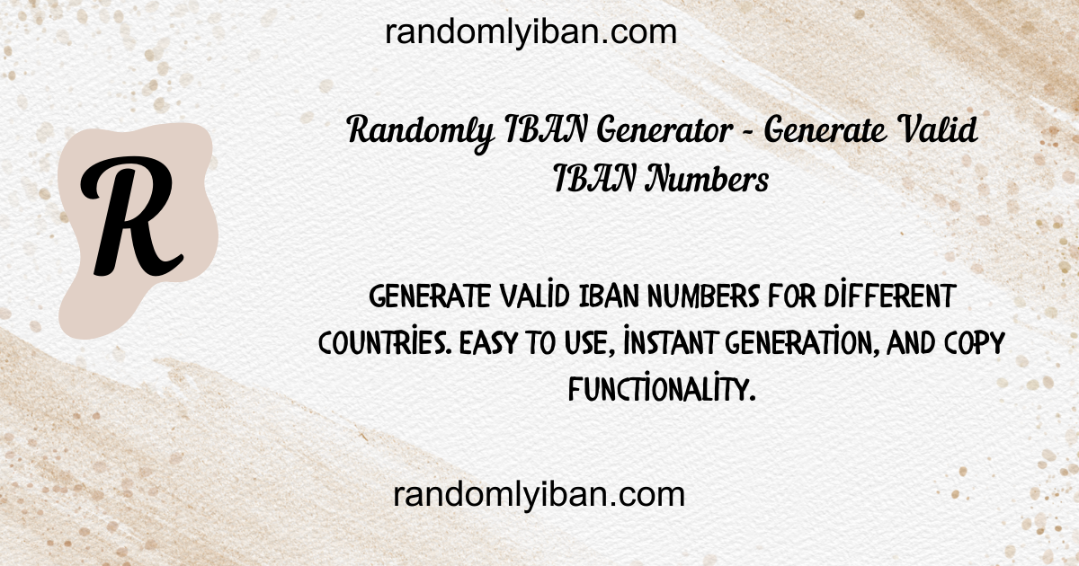 Netherlands IBAN Generator - Generate Valid NL IBAN Numbers Free